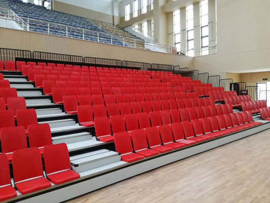Telescopic Bleacher Audience Systems Retractable Seating Floor Mounted