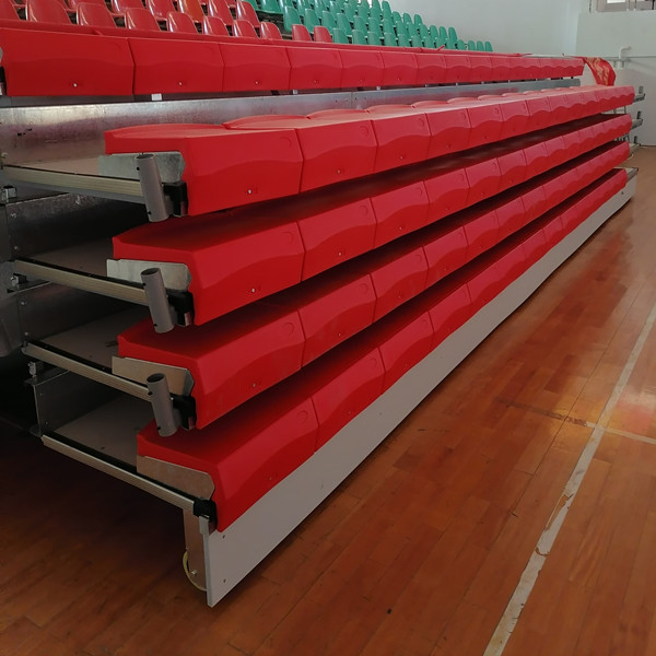 HDPE Retractable Bleacher Retractable Auditorium Seating For Stadium